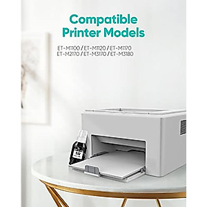 ecodot Compatible Refill Ink Bottles Replacement for Epson 532 T532 Use with ET-M1100 ET-M1120 ET-M1170 ET-M2170 ET-M3170 ET-M3180 Printer (2 Black)