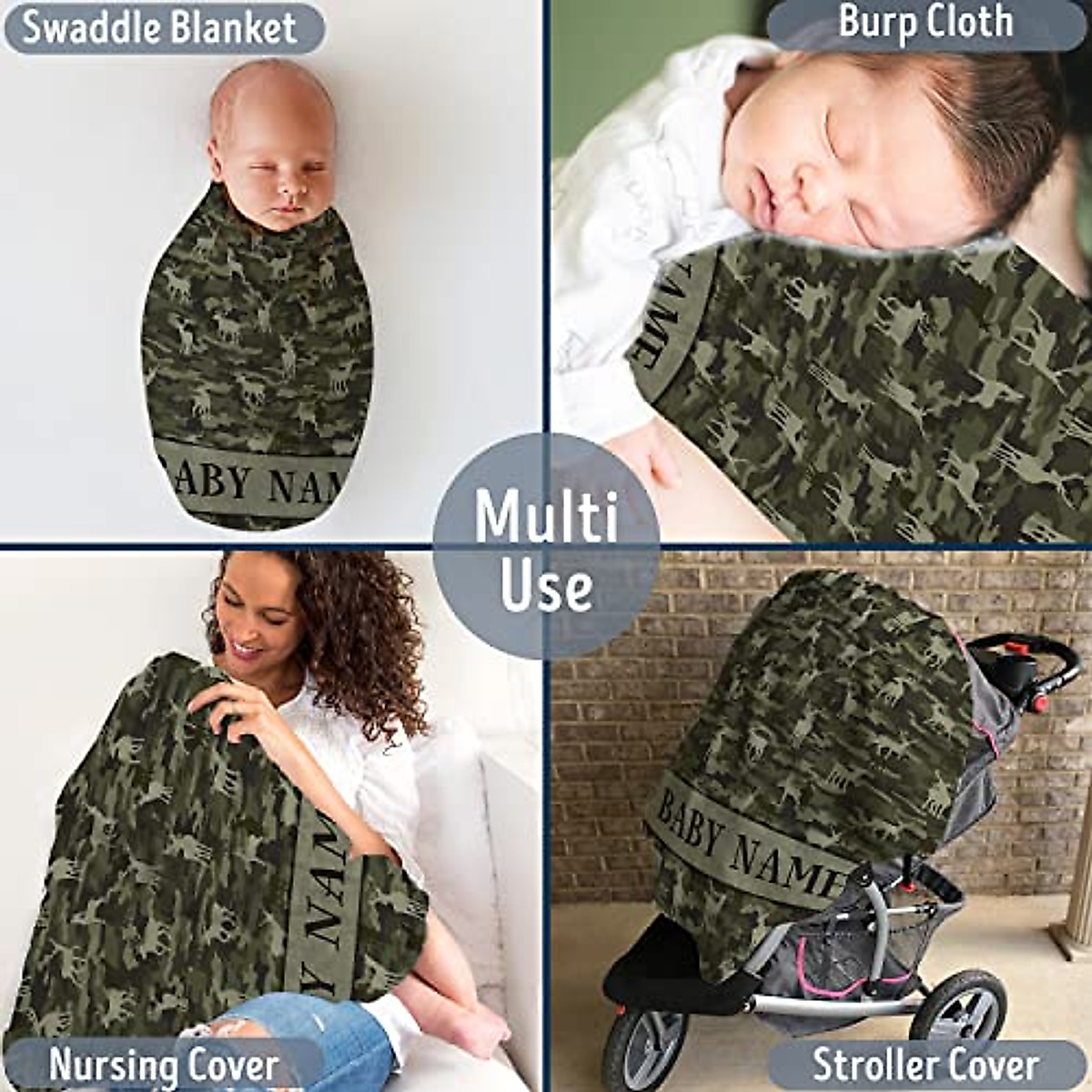 Hunting Baby Blankets, Baby Deer Blanket, Camo Baby Blanket, Personalized Baby Blankets for Boys, Camouflage Baby Blanket, Hunting Deer Baby Blanket Name, Custom Baby Blankets Name, Plush Blankets