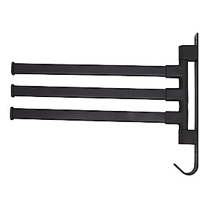 Swivel Towel Rack Hand Towel Bar Bathroom Swing Hanger Towel Rack Holder Wall Mounted Bathroom Corner Hanging Rod(3 Arms)