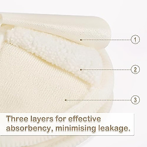 haakaa Reusable Nursing Pads Washable Breast Pads for Leaking Milk Nipple Pads Breast Feeding Essentials with Wash Bag, 8 Pack