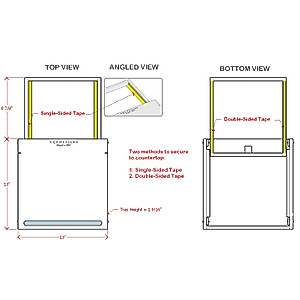 Kitchen Wooden Countertop Caddy Slider Tray | Solid Wood Tray and Frame | Smooth Rolling Wheels | 13" X 13" | Useful for Coffee Maker/Stand Mixer/Blender (Swiss Coffee White)