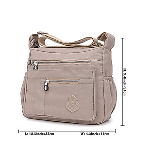 MINTEGRA Crossbody Bag for Women Nylon Waterproof Shoulder Purse Messenger Bag Lightweight Pocketbooks