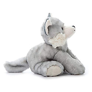 The Petting Zoo Wolf Stuffed Animal, Gifts for Kids, Wild Onez Zoo Animals, Grey Wolf Plush Toy 9 inches