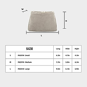 LIZHYY Purse Organizer Insert, Handbag & Tote Organizer, Bag in Bag, Perfect for Hermes Picotin 18 22 Insert Organizer (Picotin 18)