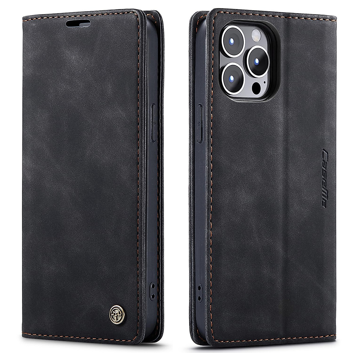 SINIANL Leather Case for iPhone 15 Pro Case Wallet, for iPhone 15 Pro Wallet Case Book Folding Flip Folio Case with Magnetic Kickstand Card Slots Protective Cover for iPhone 15 Pro, Black