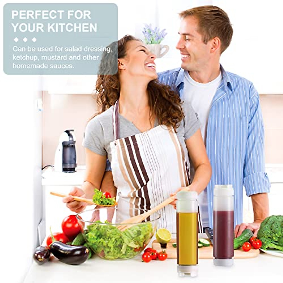 6 Pcs 16 oz Condiment Squeeze Bottles Inverted Plastic Squeeze Bottle for Sauces Refillable Tip Large Valve Dispenser Ketchup Sour Cream Self Sealing Syrup Dispenser for Restaurants Catering Kitchen