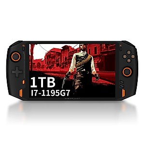 OneXPlayer 1S [11th Core Tiger Lake I7-1195G7-1TB] 8.4 Inches Handheld PC Video Game Console One X Player Portable Win 10 Home OS Laptop 2560x1600 Mini Pocket Tablet PC 16GB RAM (1TB NVMe SSD)