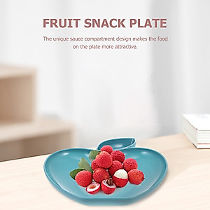 Kichvoe Apple Dumpling Plate Snack Plate Dipping Plates Sashimi Tray Japanese Snack Serving Tray Snack Dessert Plate Sushi Server Cake Server Plastic Snack Tray Fruit Child Mustard Vinegar