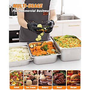 SVKLHY 304 Stainless Steel 1/2 Size Hotel Pans: 6 Pack 2.5 Inch Deep [Anti-Jam][Super Thicken] Steam Table Pan Commercial Hotel Pan for Restaurant Catering Party