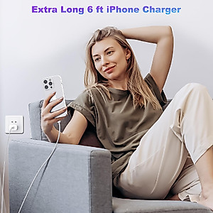 iPhone Charger [Apple MFi Certified] Long Lightning Cable 6 FT 3 Pack Fast Charging Durable USB Cable Compatible with iPhone 14 13 12 11 Pro Max XR XS X 8 7 6 Plus SE, iPad