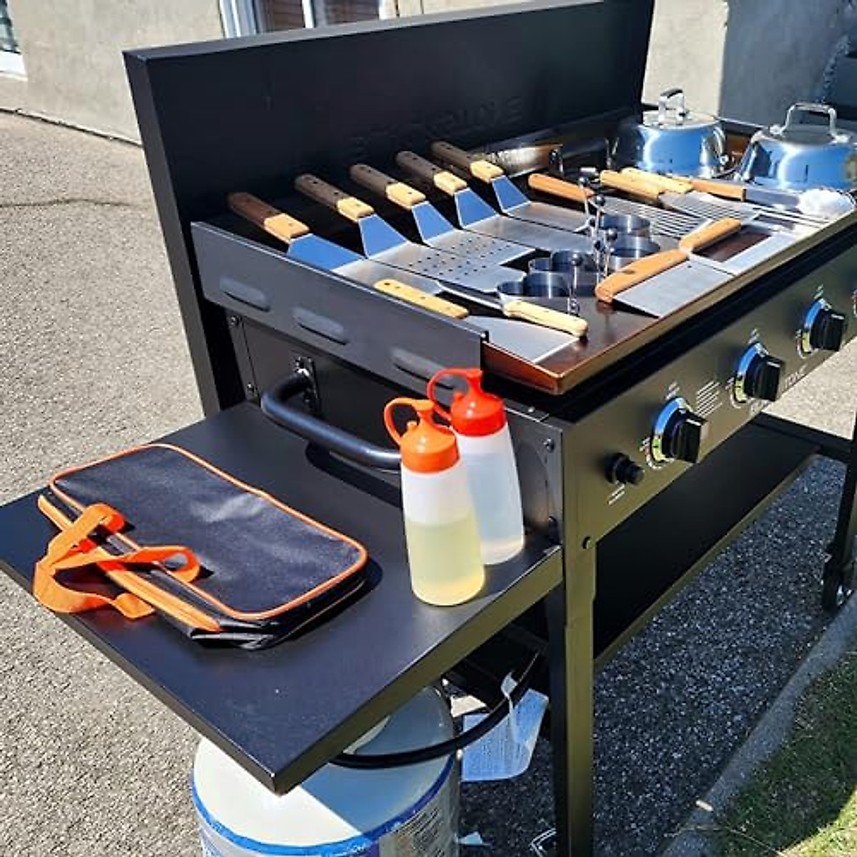 Wind Screen for Blackstone 17 Inch Griddle,Waterproof Wind Guards Blackstone Griddle Accessories,Compatible with Rear Grease Cup, Hood and Side Shelf