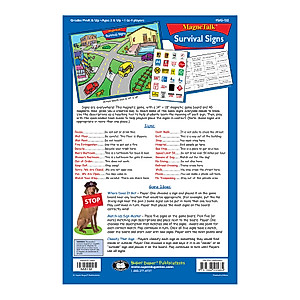 Super Duper Publications | Magnetic Survival Signs Board Game | Educational Learning Resource for Children