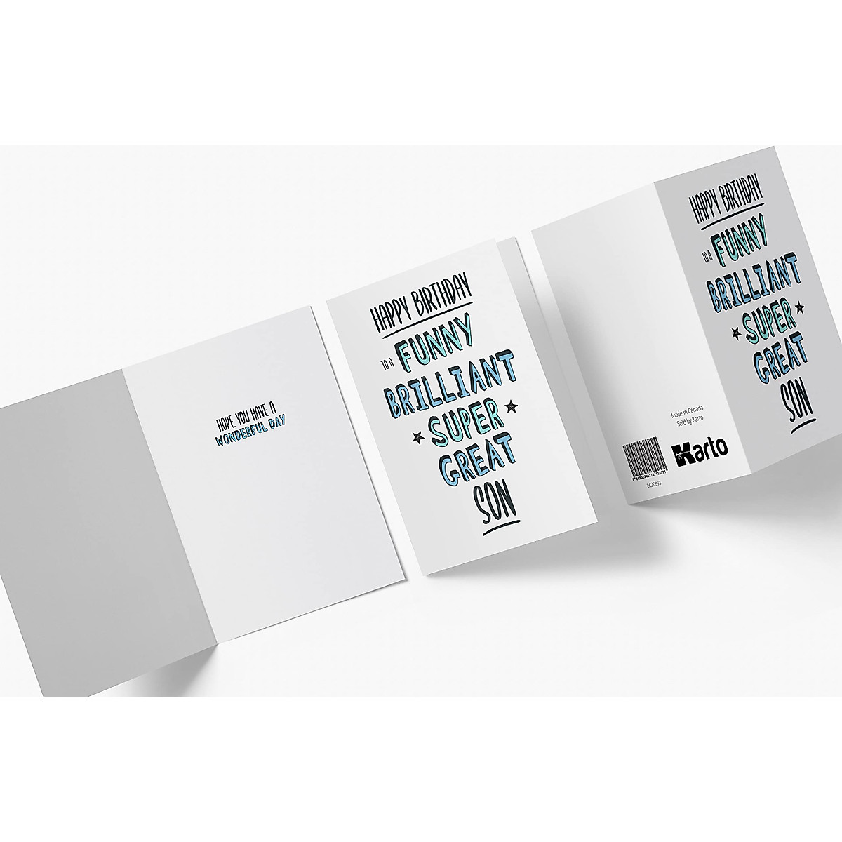 Karto Sweet and Funny Birthday Card For Son, Large 5.5 x 8.5 Greeting Card, Birthday Card For Son Adult, Birthday Card For Son In Law Compliment Son