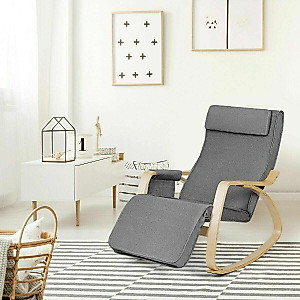 UYSB Comfortable Rocking Chair Living Room Lounge Chair Relaxing Rocker Adjustable Chair Rocking Chair Rocker Chair Rocker Camp Chair Rocker Recliner Rocking Camp Chair Rocking Chairs