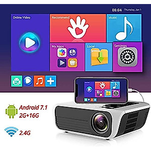 LJJSMG Projectors Movie Projector Portable Projector Projector1080p,Mini Projectors Home,20000Hours Lamp Life,3000Lumens Projector,Suitable for Home Theater Movies and Outdoor Projectors