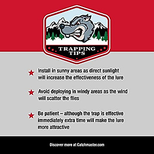 Catchmaster Pro Series Fly Bag 4-Pack, Hanging Fly Trap Outdoor Home, Bug Catcher and Flying Insect Trap with Natural Attractant, Pet Safe Pest Control, XL Bag for Backyard, Pool, Patio & Camping