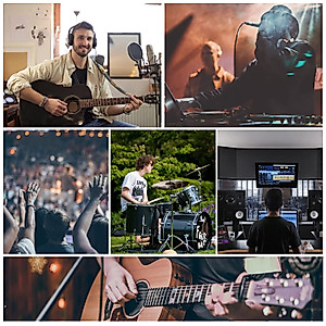 Btuty Ultra Low Noise 4 Channel Line Stereo Mixer 4 Input 1 Output DC 5V Portable Mini Audio Mixer Microphone Guitar Bass Keyboard Mixers for Club Bar Stage Studio
