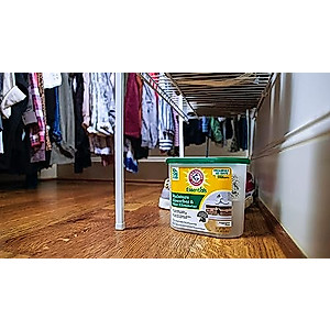 Arm & Hammer Essentials Disposable Moisture Absorber and Odor Eliminator Tub, Fragrance Free, 1 lb., 3-Pack, Attracts and Traps Excess Moisture, Ideal Closet Dehumidifier