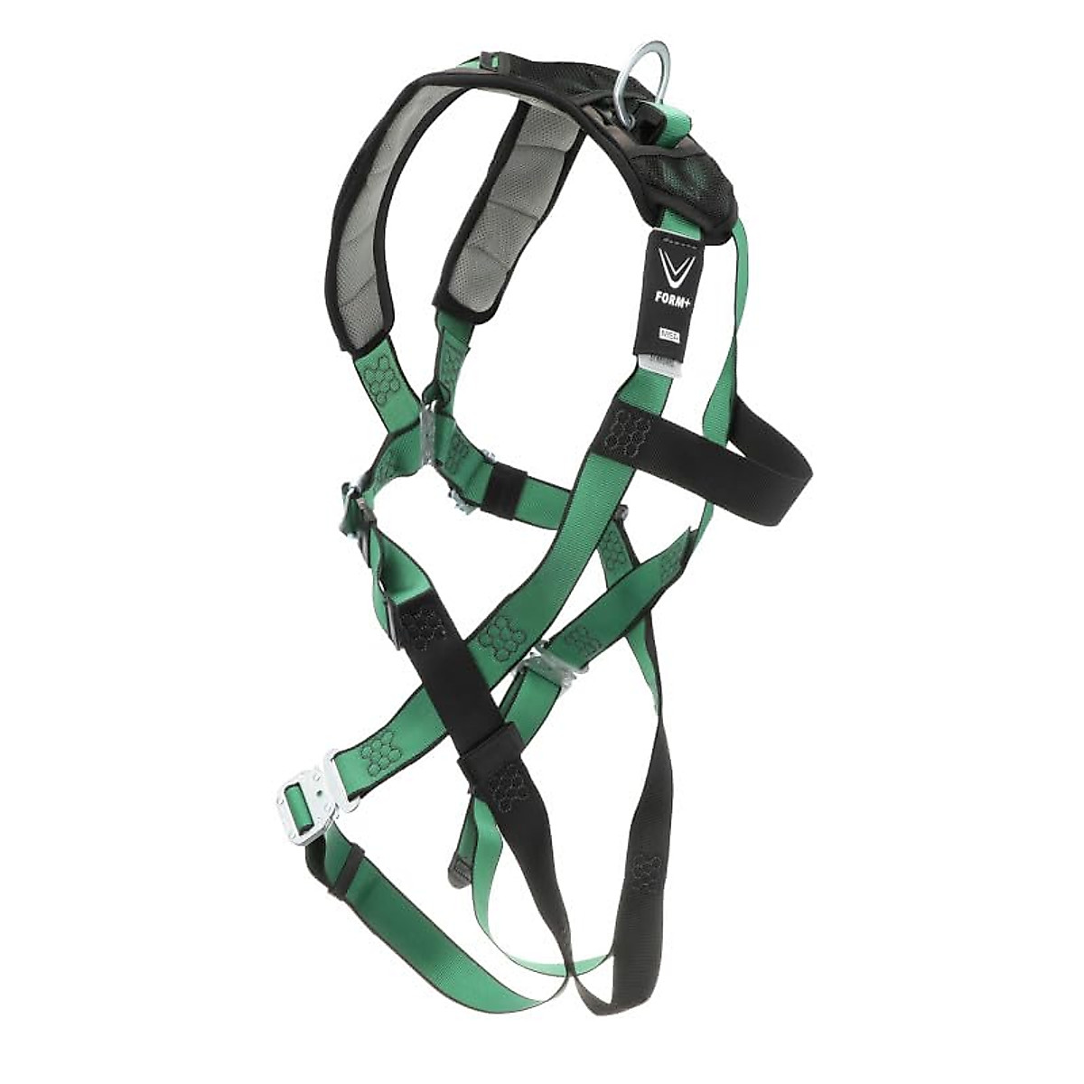 MSA 10206101 V-Form+ Full Body Safety Harness - Size: Medium, D-Ring Configuration: Back, Quick Connect Leg Straps, With Shoulder Padding, Full Body Harness