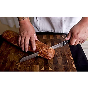 Humbee Chef Serrated Bread Knife For Home Kitchens 10 Inch Black