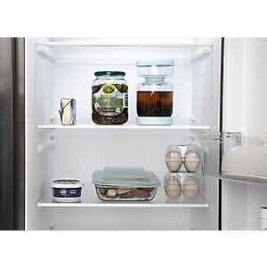 WhiteRhino Glass Pickle Jar with Strainer Flip,34oz Pickle Flip Jar Glass,Pickle Juice Separator Jar Flip for Olives,Gherkins or Sliced Pickles,Leakproof Airtight Lids and Refrigerator Dishwasher Safe