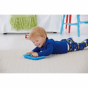 Fisher-Price Pretend Tablet Learning Toy with Lights Music and Smart Stages Educational Content for Baby and Toddler, Blue​