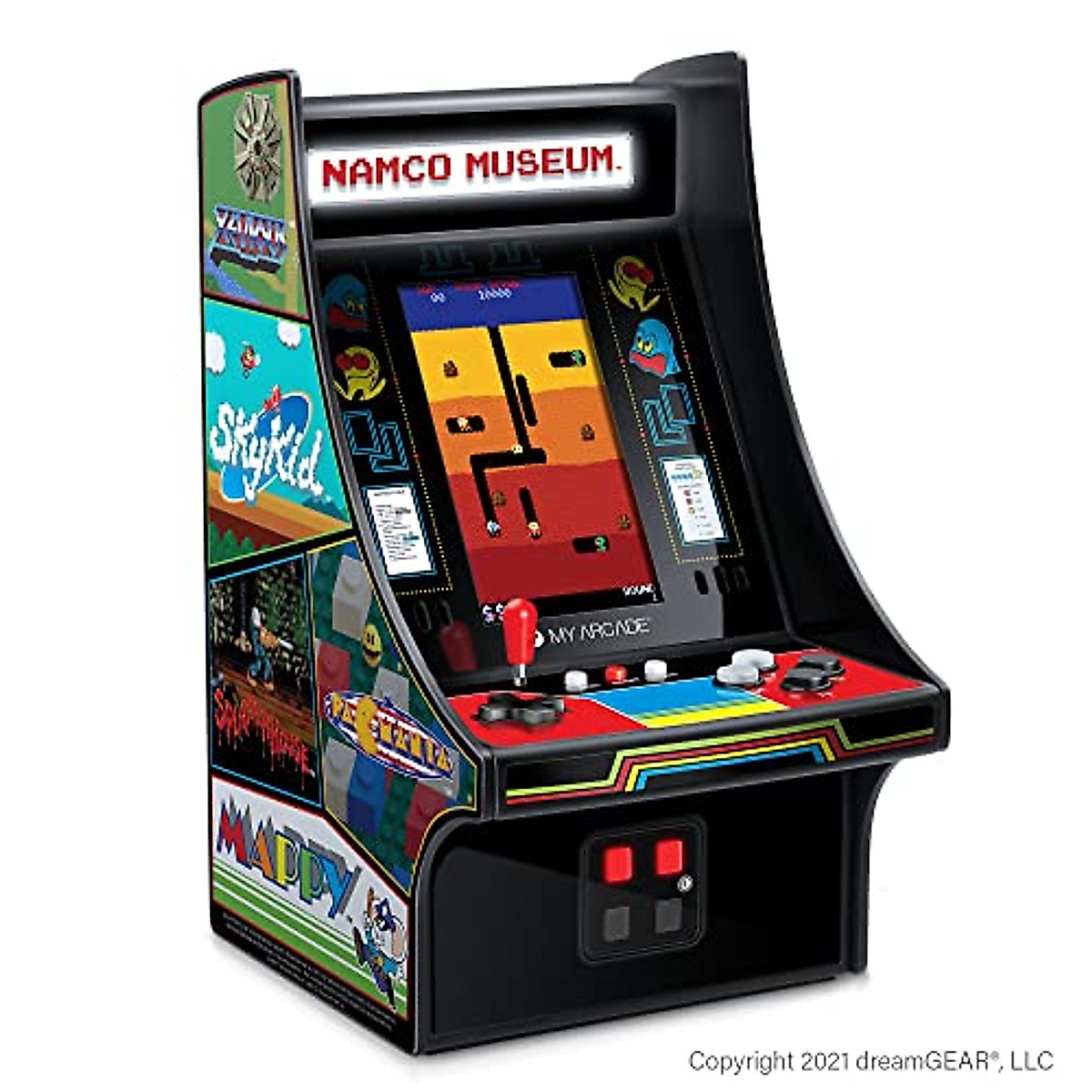 My Arcade Mini Player 10 Inch Arcade Machine: 20 Built In Games, Fully Playable, Pac-Man, Galaga, Mappy and More, 4.25 Inch Color Display, Speakers, Volume Controls, Headphone Jack, Micro USB Powered