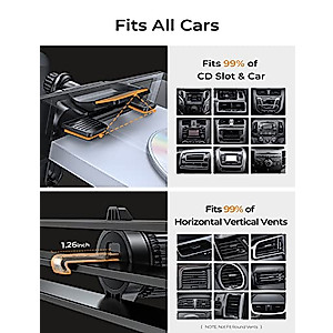 LISEN Adjustable Phone Mount for Car, CD Phone Holder for iPhone Car Holder Mount Ultra Sturdy Vent Cell Phone Mount CD Slot Car Cell Phone Holder for iPhone 14 Samsung S23 All Phones
