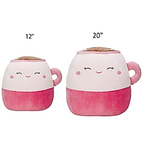 Squishmallow Jumbo 20" Emery The Latte - Official Kellytoy Plush - Large Soft and Squishy Coffee Stuffed Animal Toy for Kids