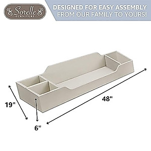 Sorelle Furniture Changing Table Topper for Dresser, Dressing and Diaper Changing Solution for Baby Dresser, Nursery Furniture-Brushed Ivory