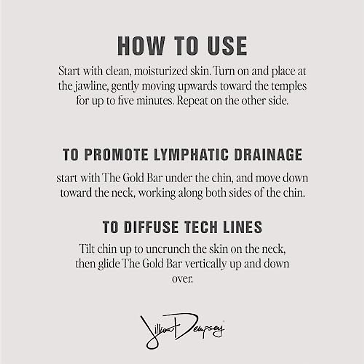 Jillian Dempsey Gold Bar | Original Premium 24K Gold Plated Facial Vibrating Bar with 6,000 Rotations Per Minute | Boost Blood Flow, Sculpt, Firm & Smooth Face | Made in Japan