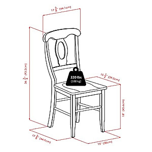 Winsome Renaissance 2-pc Dining Chair Set, Key hole back, Walnut