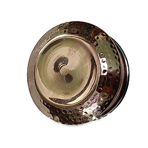 Bona fide pure Copper Tableware and serve ware Serving Bowl Indian Handi Set copper bowl set, Copper Stainless Steel Serving Dishes For Serving,Traditional 300 ml and 600 ml set(14 cm and 16 cm)