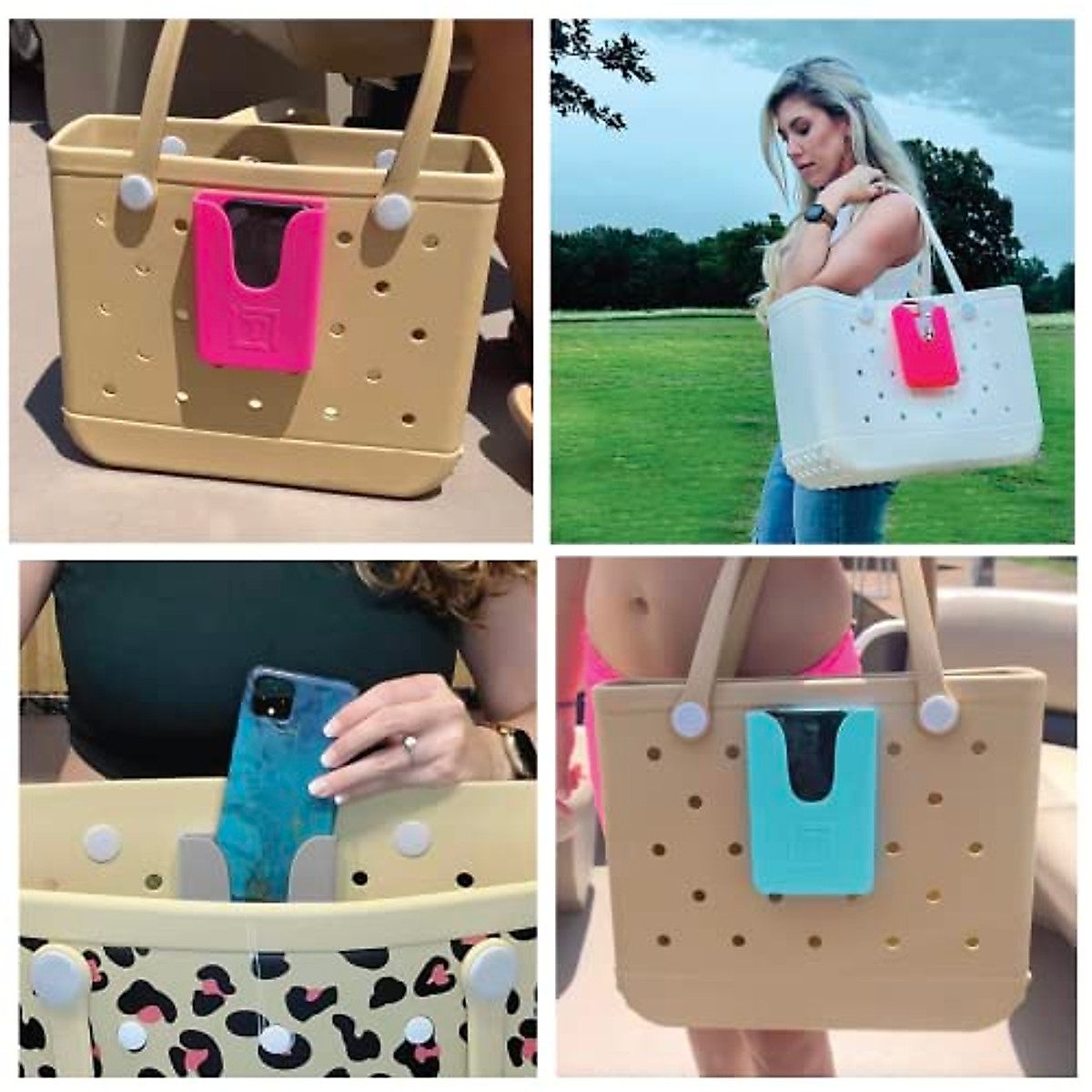 Tributary Brands - Phone Holder Compatible with Bogg Bag - Universal and Made of Silicone Teal