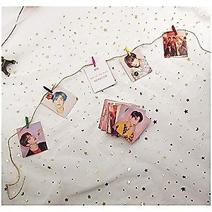 32Pcs Map Of The Soul New Album Lomo Card Set Photo Postcard Set with 5 Photo Clips 2 Meter String 1 3D Sticker