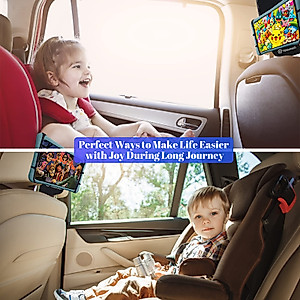 Yessotech Tablet Holder for Car,Ipad Holder for Car Back Seat,Adjustable Headrest Tablet Holder,Ipad Car Mount Compatible with 7-12.9" Tablets ipad for Kids Women Man