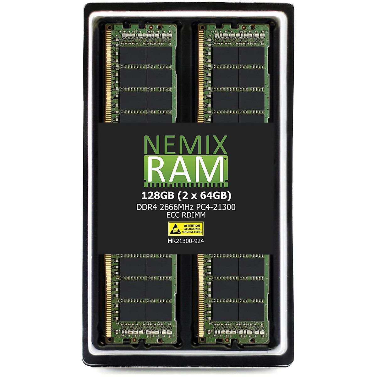 NEMIX RAM 128GB (2X64GB) DDR4 2666MHZ PC4-21300 2Rx4 1.2V CL19 288-PIN ECC RDIMM Registered Server Memory KIT