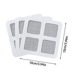 Shower Drain Sticker - Hair Guard Sewer, Floor Drain Mesh | 3 Bathtub Strainer Hair Catcher Patches, Disposablle Prevent Clogged Drains Filter Screen, Kitchen Sink Strainer Stopper for Trash