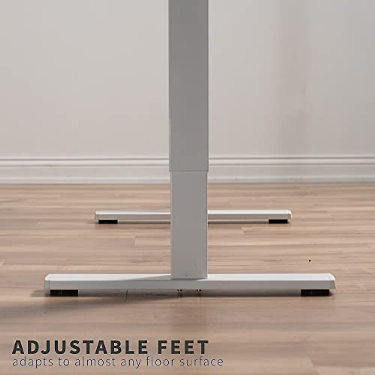 VIVO Electric Stand Up Desk Frame Workstation, Frame Only, Single Motor Ergonomic Standing Height Adjustable Base with Memory Controller, White, DESK-V100EWY
