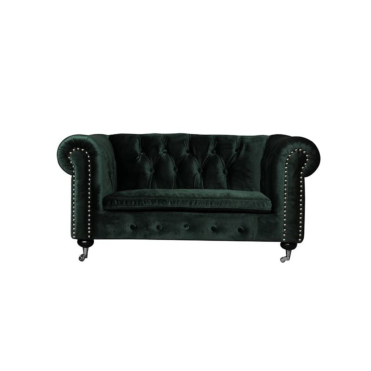 American Home Classic Claire 10" Velvet Upholstered Dog's Sofa in Green
