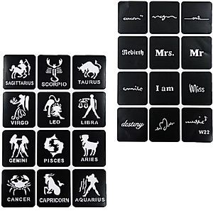 778pcs Temporary Tattoos Stencils, 20 Sheets Reusable Boys and Man Glitter Tattoo Kit Templates Face Painting Stencil Body Design Stencil Pack for Adults Girls Women Kids Teenager Adultssigns Man