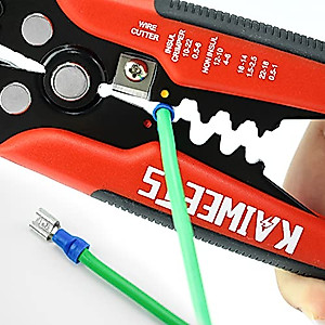 KAIWEETS Self Adjusting Wire Stripper - 3 in 1 Heavy Duty Automatic Wire Stripping Tool | 10-24 AWG Wire Cutter for Electrical Cable Cutting, Crimping Tool