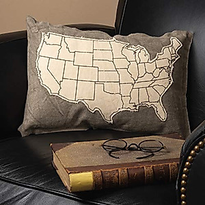 Primitives by Kathy 27072 Canvas Patched Throw Pillow, 10 x 15-Inch, USA