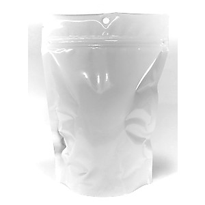 Smell Proof Mylar Food Storage Bag (50 Pack) 1 Ounce Clear Front Heavy Duty Ziplock 6x9x3 Inch Stand Up Leak Proof Foil Pouch w Hang Hole. Heat Sealable with Iron.