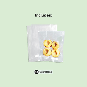FoodSaver Vacuum Sealer Bags for Airtight Food Storage and Sous Vide, 1 Quart Precut Bags (44 Count)