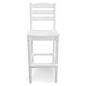 POLYWOOD TD102WH La Casa Café Bar Side Chair, White