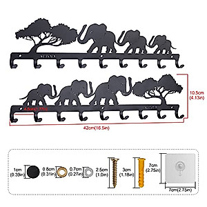 Autoly, Coat Rack Wall Mount Door Hanger Hook is Installed Against The Wall, and Coat Hanger Wall can Tidy up The Room. Coat Hooks Wall mounted9 Hooks 2 Pieces