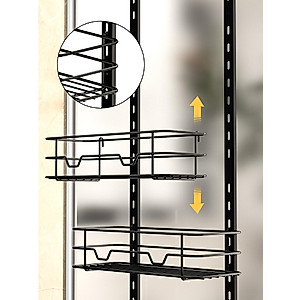 Elbourn Over The Door Shower Caddy, Adjustable Hanging Shower Organizer, Shampoo Rack Bathroom Storage - 5 Shelves