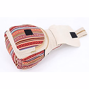 Unique design Mushroom Embroidery Himalaya Hemp Hippie Backpack Festival Backpack FAIR TRADE Handmade with Love. (NATURAL HEMP)