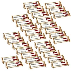 hand2mind 20 Bead Wooden Rekenrek Classroom Set, Abacus for Kids Math, Math Manipulatives Kindergarten, Counting Rack for Kids, Counters for Kids Math, Educational Toys for Elementary Kids (Set of 25)